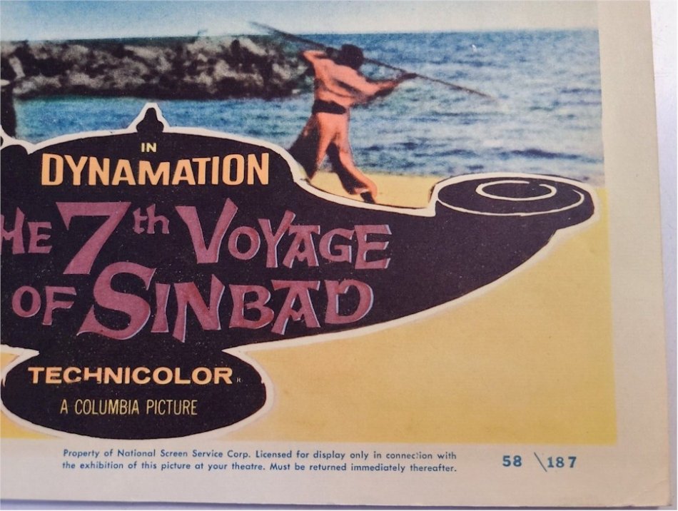7th Voyage of Sinbad Original Vintage Lobby Card Classic Horror ...