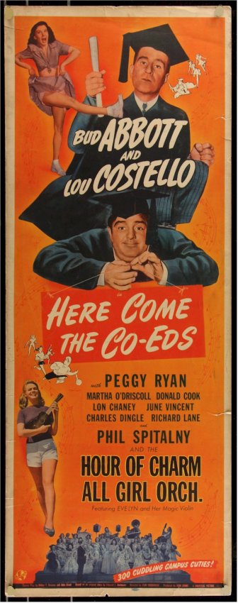 Here Come the Co-eds Abbott Costello Vintage Movie Poster – CVTreasures