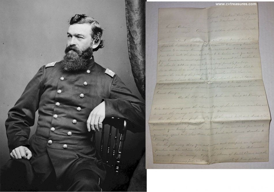 Civil War Brigadier General James Robinson Letter 1864 – CVTreasures