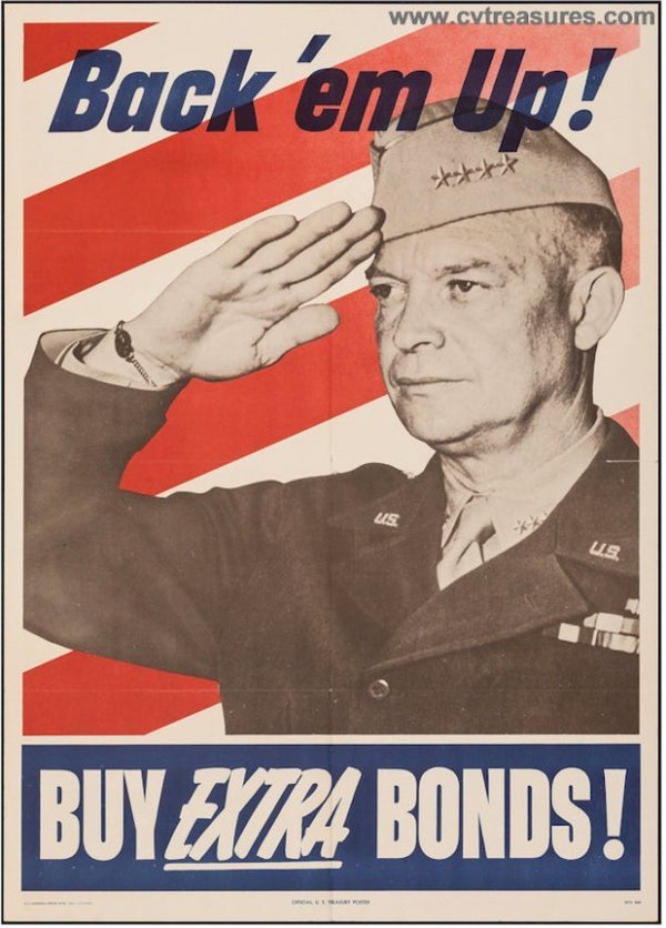 Dwight Eisenhower Original 1944 Campaign Promotional Poster WW2 ...