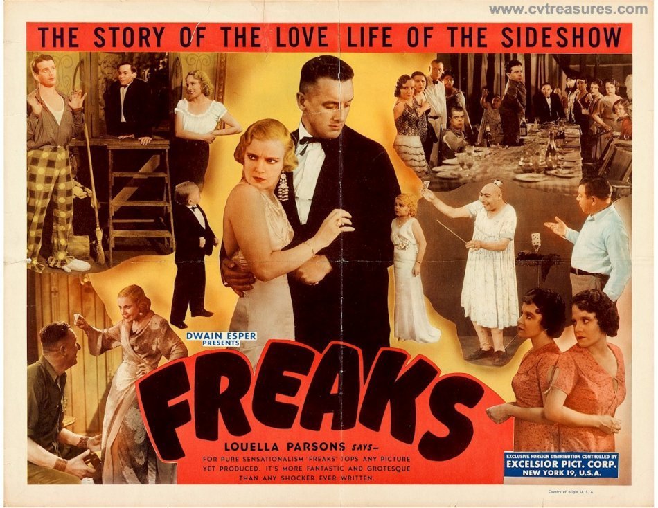 Freaks Original Authentic RARE Vintage Classic Horror Sci Fi Half Shee ...