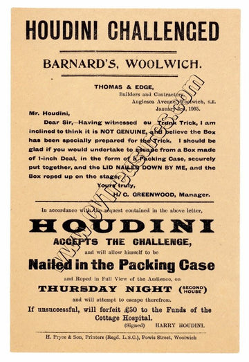 Harry Houdini Vintage Photos Autographs Memorabilia Collection ...
