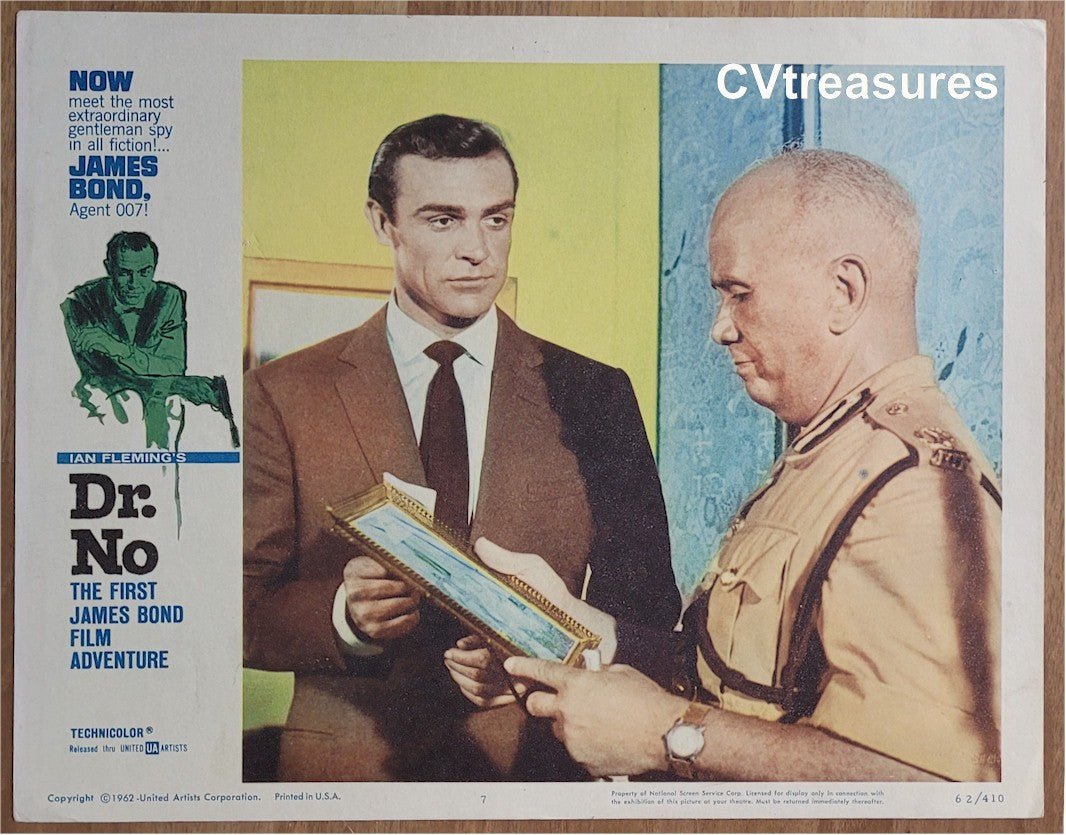 James Bond DR NO Original Vintage Lobby Card Movie Poster Sean Connery ...