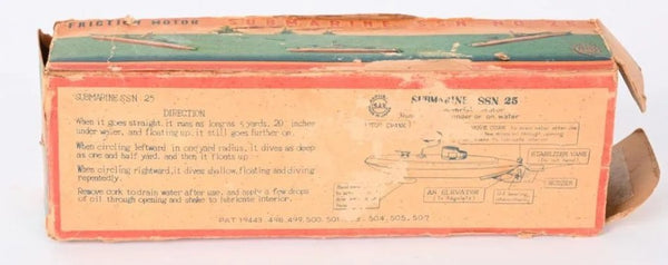 Japan Vintage WindupTin "Nautilus" Submarine Marusan w/BOX 1954 ...