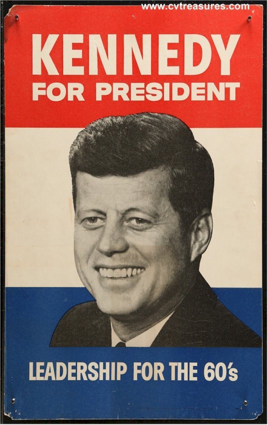 John F. Kennedy JFK Original Vintage Large Style Campaign Poster ...