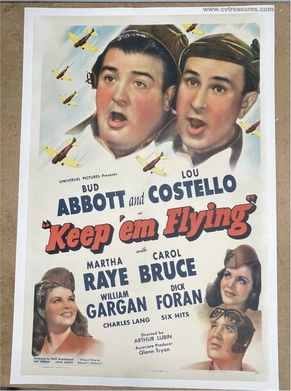 Keep 'Em Flying Original Authentic Vintage Movie Theater Poster One Sh ...
