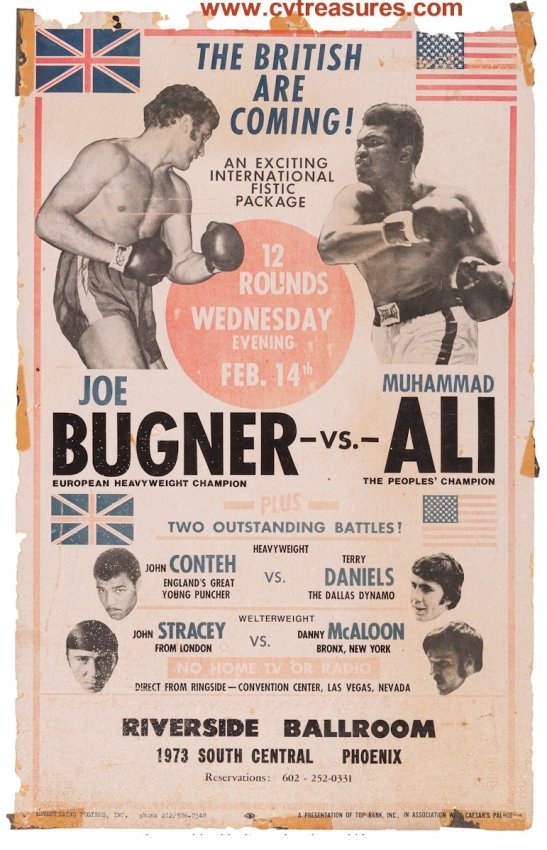 Muhammad Ali Joe Bugner RARE Boxing Fight Poster, 1973 – CVTreasures