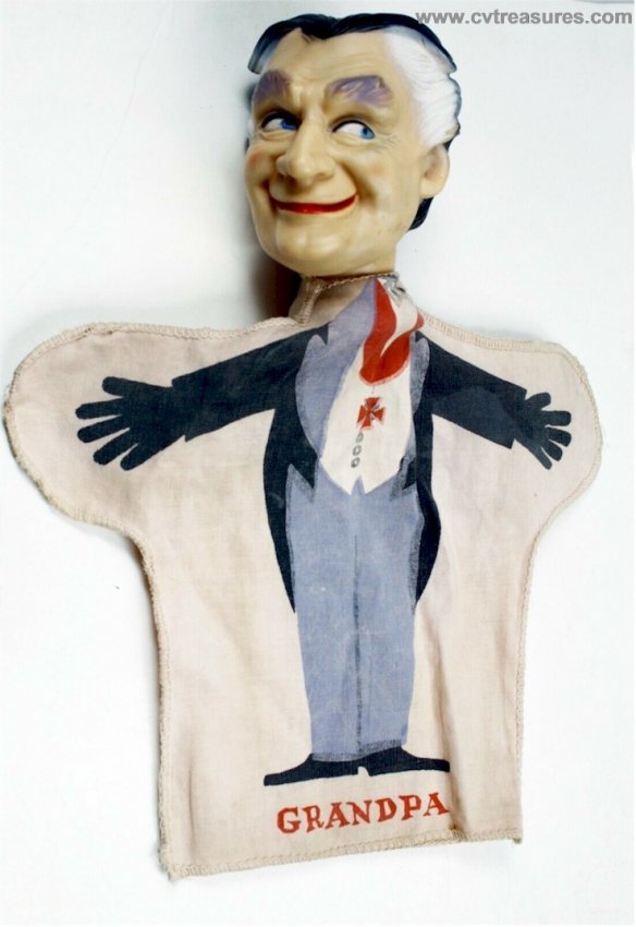 Munsters Grandpa Munster Toy Hand Puppet, 1964 – CVTreasures