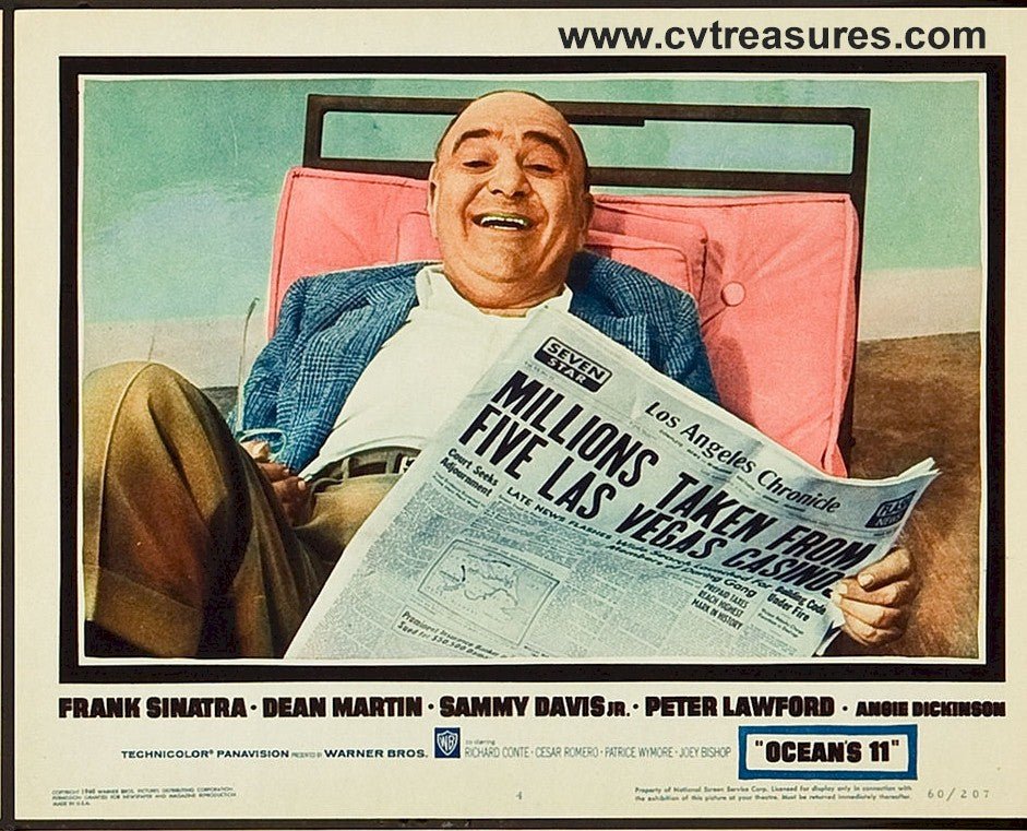 Oceans 11 Original Vintage Movie Theater Poster Lobby Card Frank Sinat ...