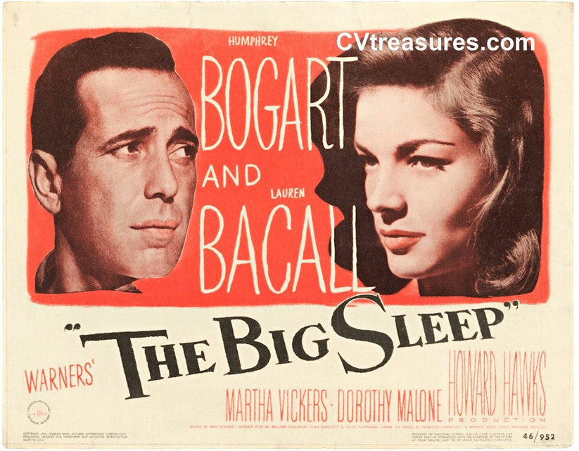 Original Vintage Movie Poster Title Lobby Card BIG SLEEP Humphrey Boga ...