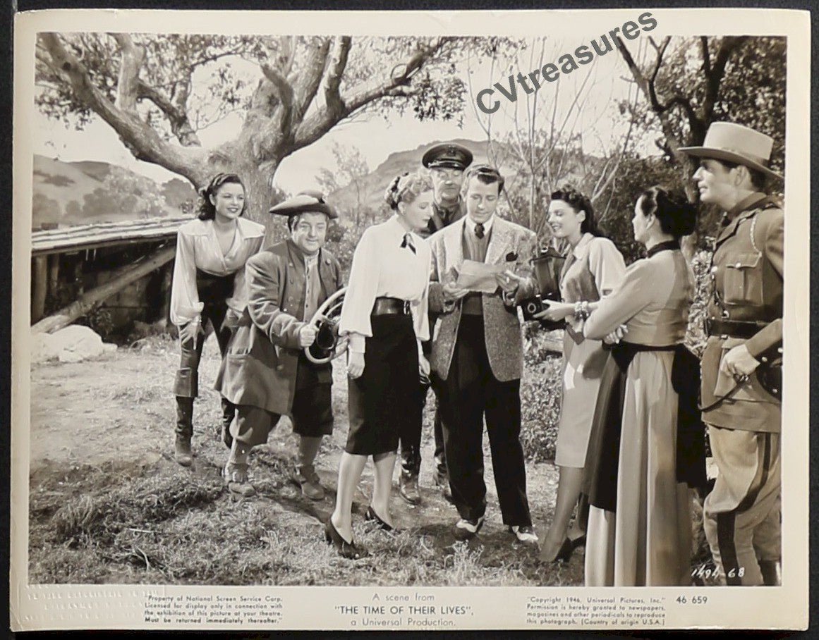 Rare Vintage TYPE I Historical Movie Photo Abbott & Costello TIME OF T ...