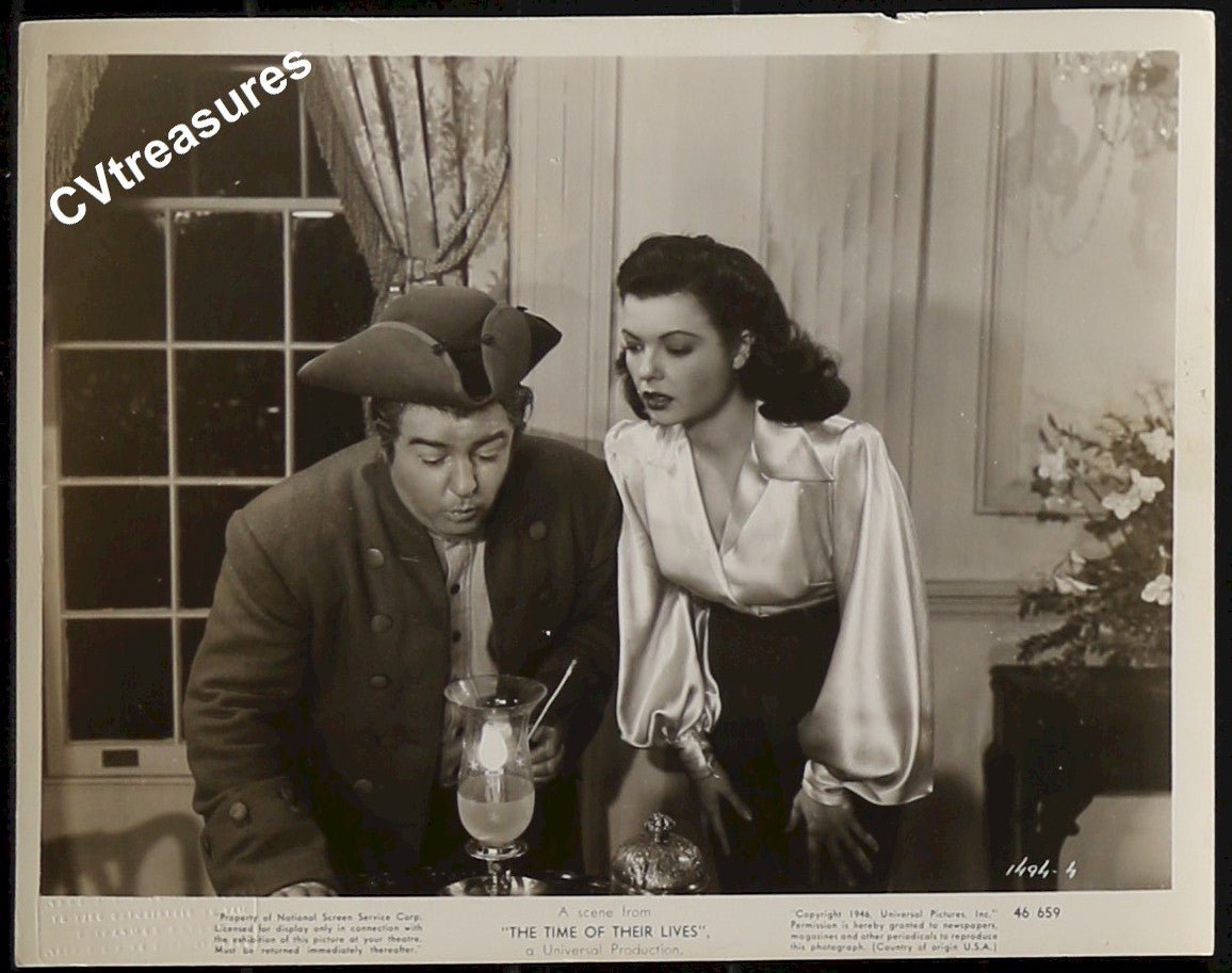 Rare Vintage TYPE I Historical Movie Photo Abbott & Costello TIME OF T ...