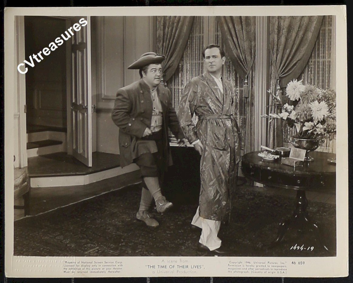 Rare Vintage TYPE I Historical Movie Photo Abbott & Costello TIME OF T ...