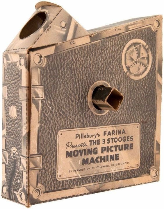 Three Stooges Pillsbury's Farina Moving Picture Machine Vintage Memora ...