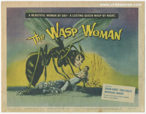 Wasp Woman Original Vintage Horror Sci Fi Movie Theater Poster Title L ...
