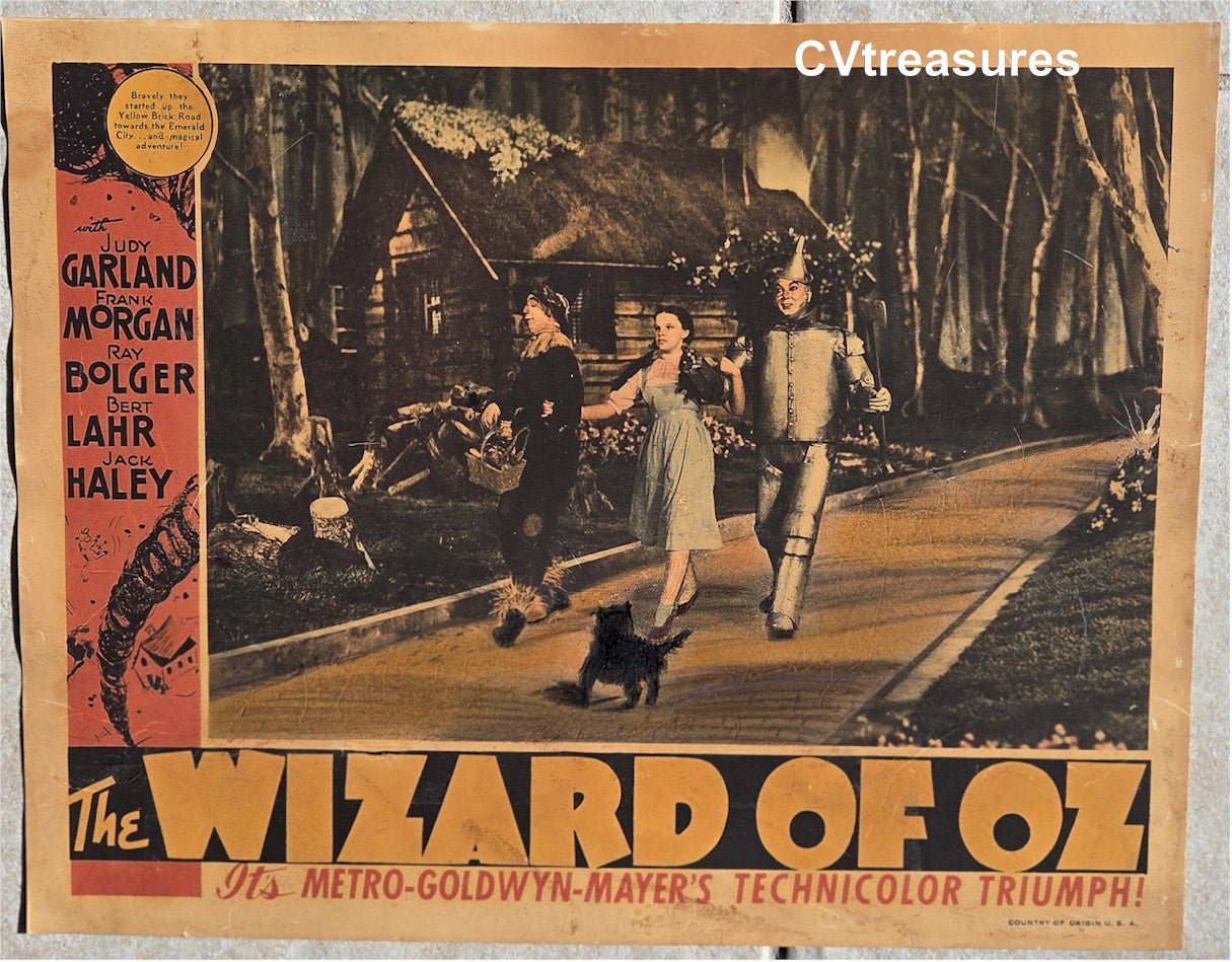 WIZARD OF OZ Original Authentic Vintage Lobby Card Movie Poster Judy G ...